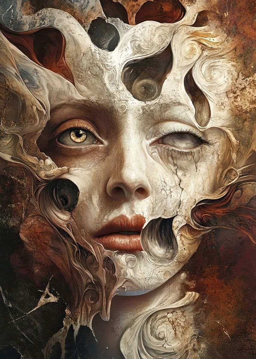 'Decay' Poster, picture, metal print, paint by Anass Benktitou | Displate