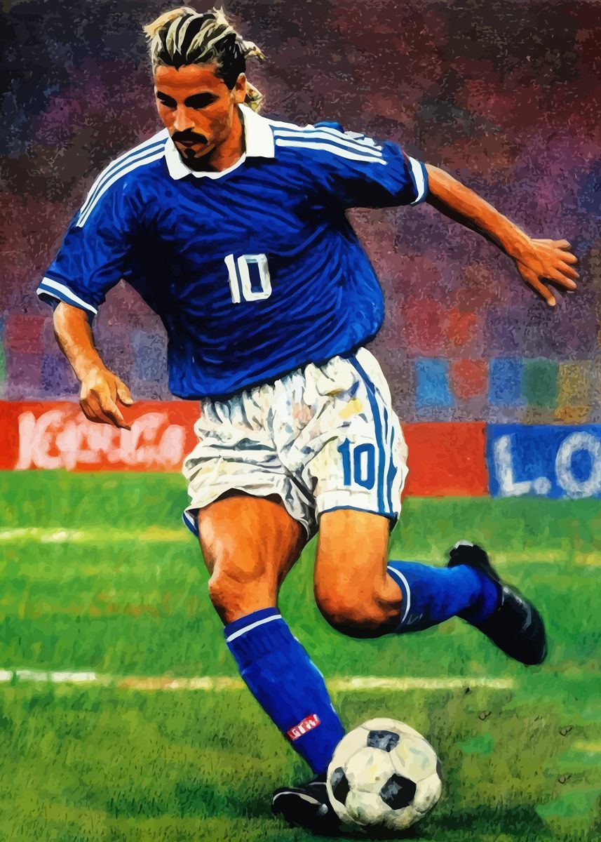 'Roberto Baggio Painting' Poster, picture, metal print, paint by ...