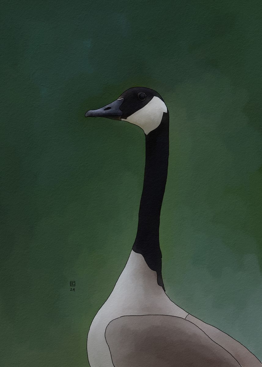 'Canada Goose Portrait' Poster, picture, metal print, paint by Marthe ...