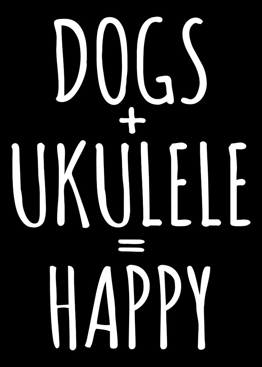 'Ukulele Dog Lover, Happy Uke Pet Owner Gift' Poster, picture, metal ...
