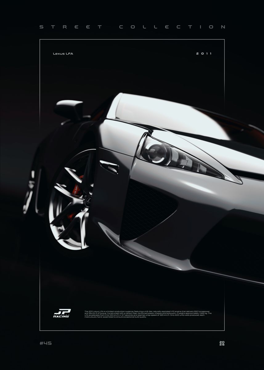 'Lexus LFA 2011' Poster, picture, metal print, paint by Jaypads | Displate
