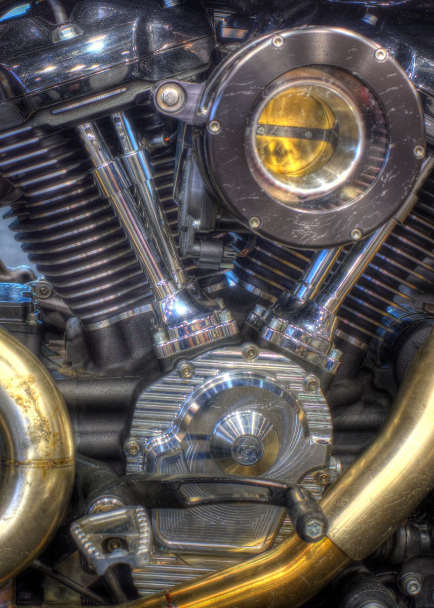 'Motorcycle Engine IV' Poster, picture, metal print, paint by Marcel ...