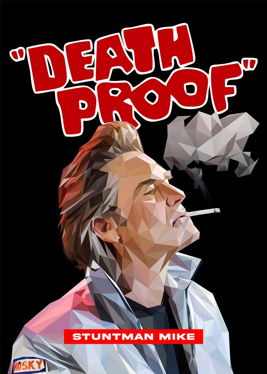 'Death Proof Stuntman Mike' Poster, picture, metal print, paint by ...