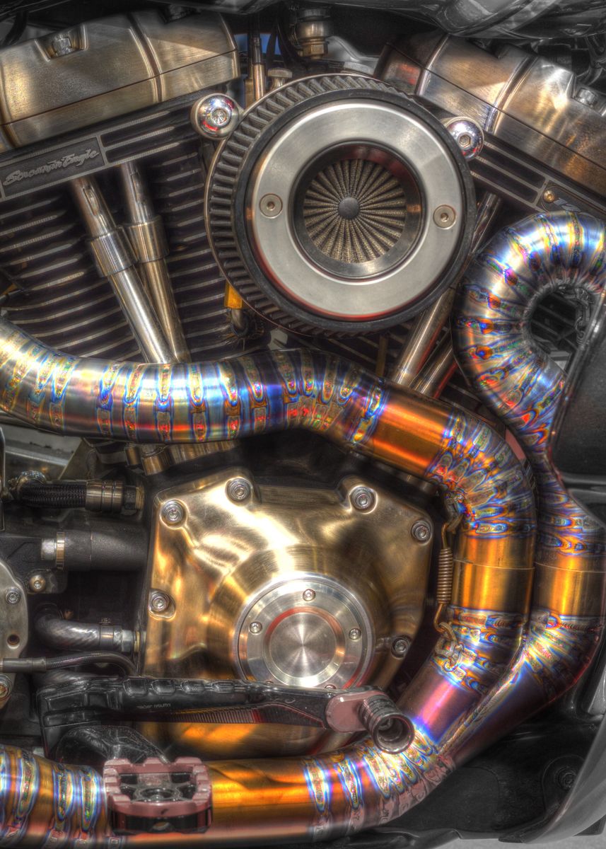 'Motorcycle Engine III' Poster, picture, metal print, paint by Marcel ...