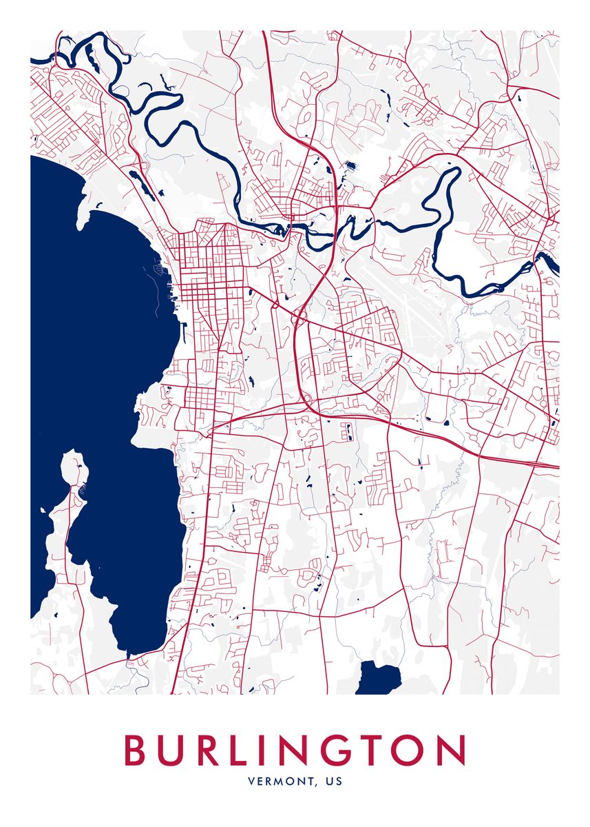 'Burlington, Vermont' Poster, picture, metal print, paint by Andi ...