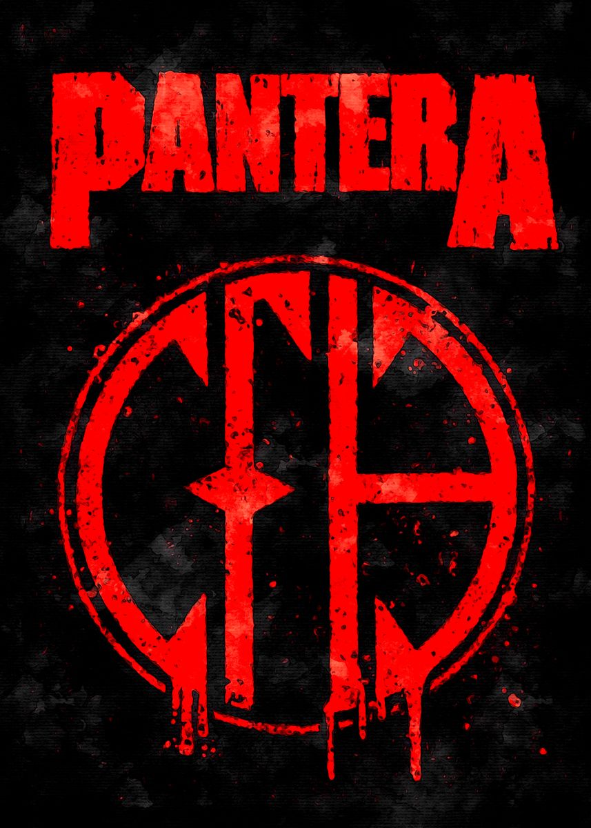 'Pantera Band Logo' Poster, picture, metal print, paint by supergaff | Displate