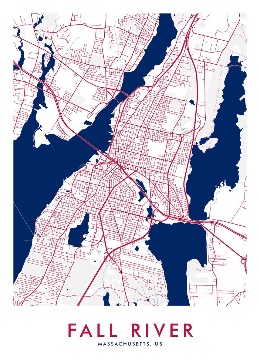 'Fall River, Massachusetts' Poster, picture, metal print, paint by Andi ...