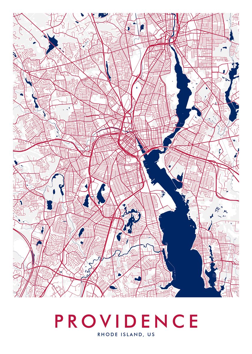 'Providence, Rhode Island' Poster, picture, metal print, paint by Andi ...