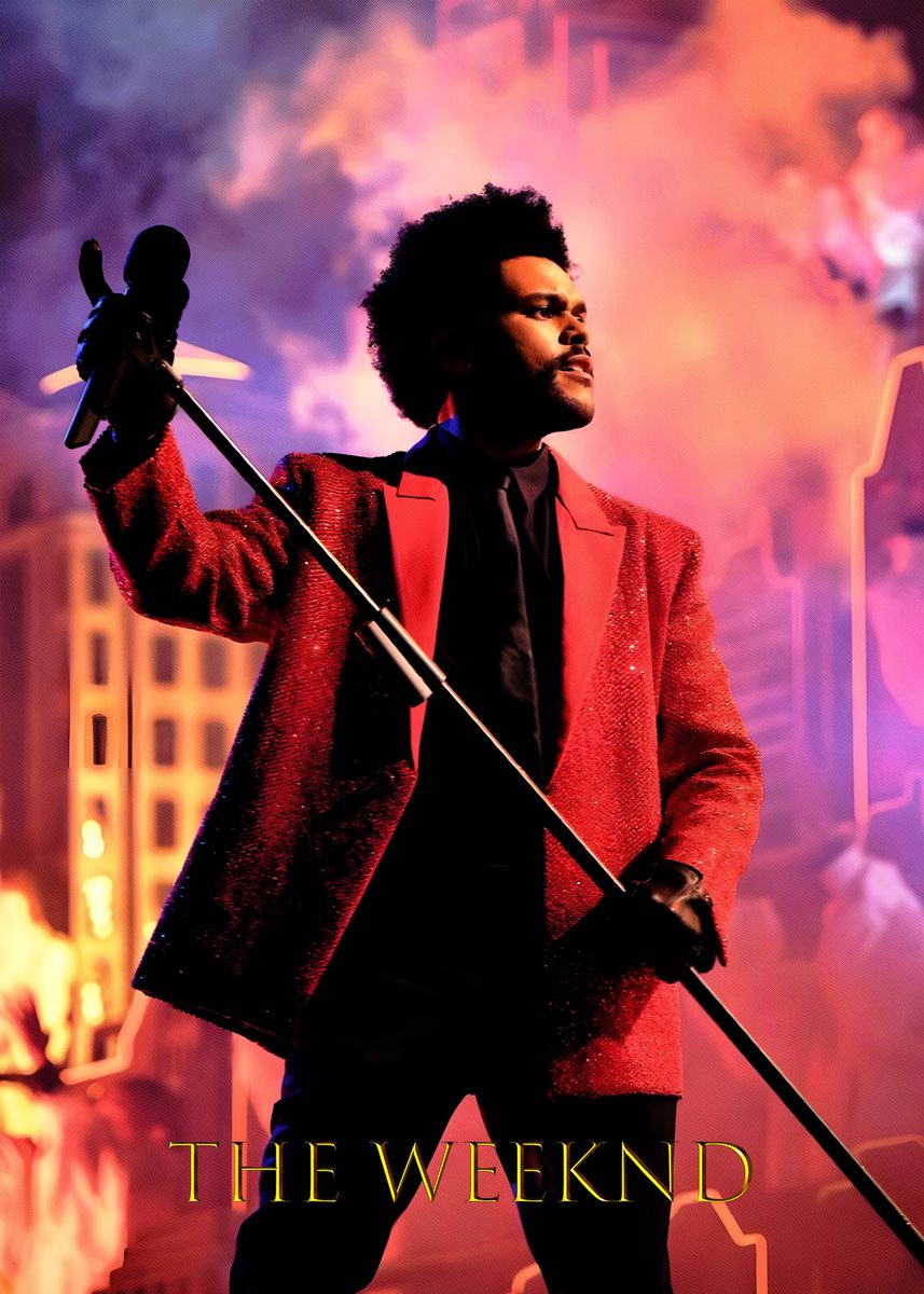 'The Weeknd ' Poster, picture, metal print, paint by Rose Art | Displate