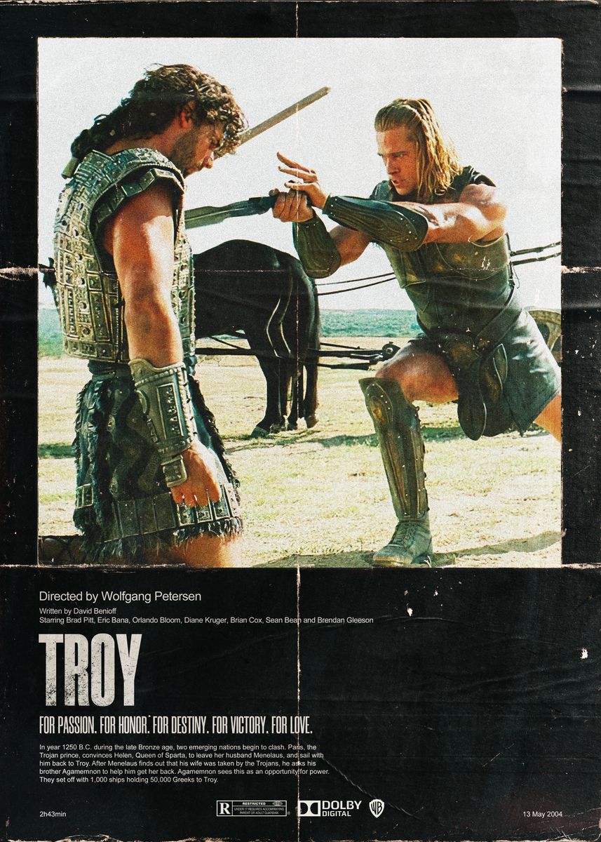 'Troy Movie ' Poster, picture, metal print, paint by Nerdworld 1 | Displate