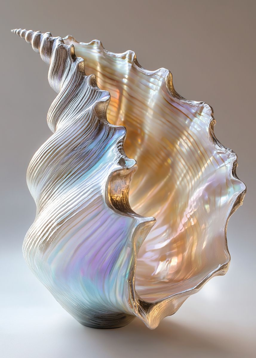 'Large Seashell Decor' Poster, picture, metal print, paint by Rawbin ...