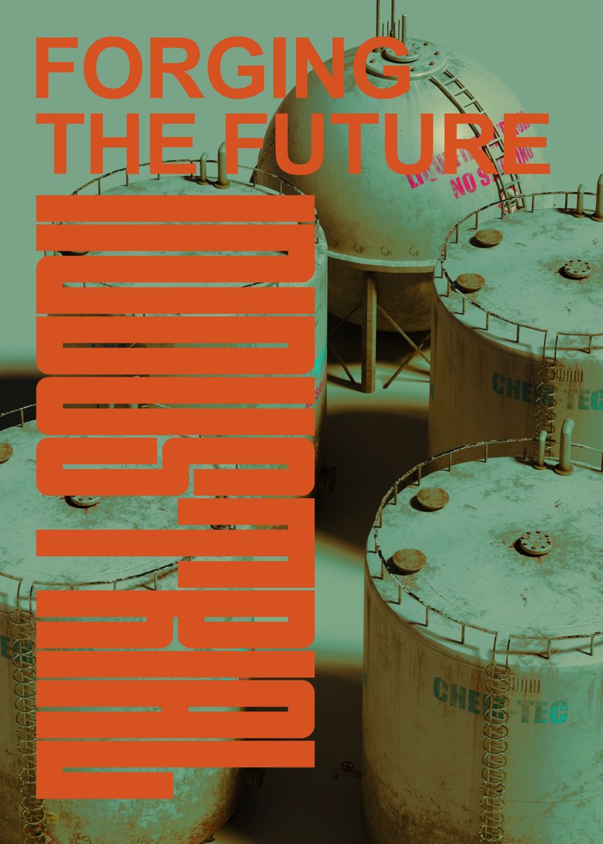 'Forging the Future INDUSTRIAL' Poster, picture, metal print, paint by ...