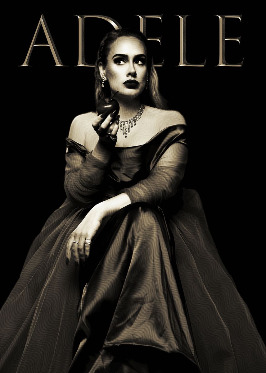 'Adele Album Cover' Poster, picture, metal print, paint by Rose Art | Displate
