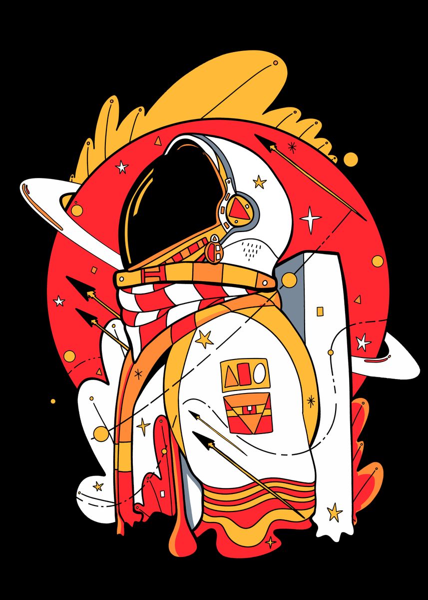 'Space planet explorer' Poster, picture, metal print, paint by Steve ...