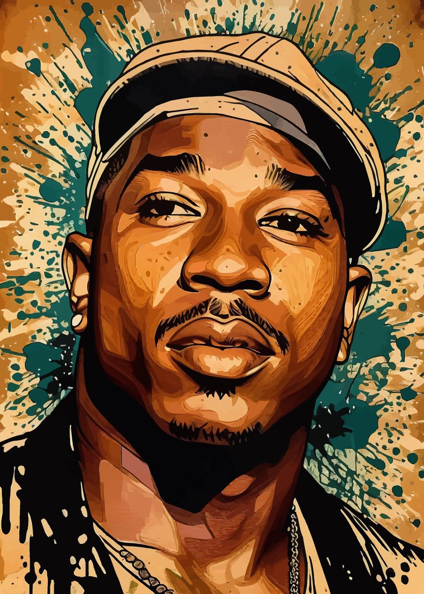 'Ja Rule Vintage Portrait' Poster, picture, metal print, paint by ...