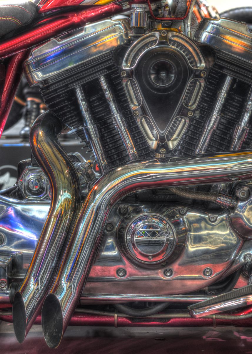 'Motorcycle Engine VIII' Poster, picture, metal print, paint by Marcel ...