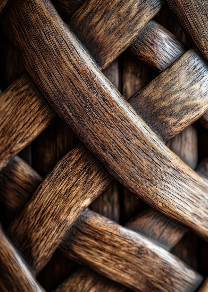 'Interwoven Wooden Texture' Poster, picture, metal print, paint by ...