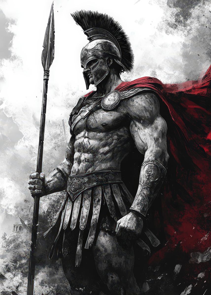 'Spartan Warrior' Poster, picture, metal print, paint by TESSERACT 07 ...