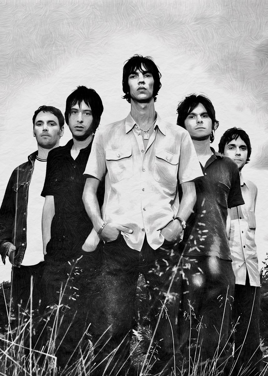 'The Verve Band Drawing Art' Poster, picture, metal print, paint by ...