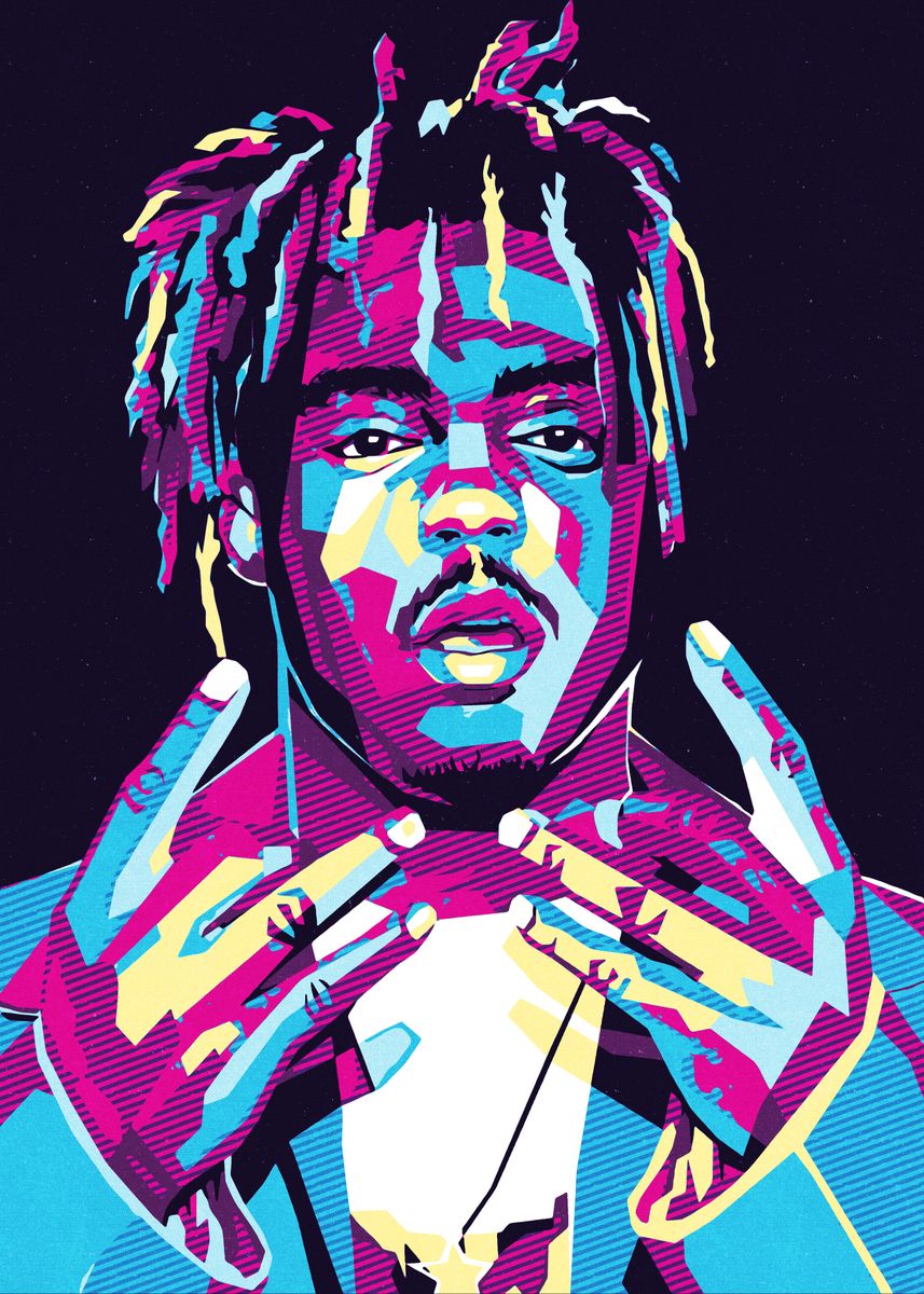 'Juice Wrld ' Poster, picture, metal print, paint by Rose Art | Displate