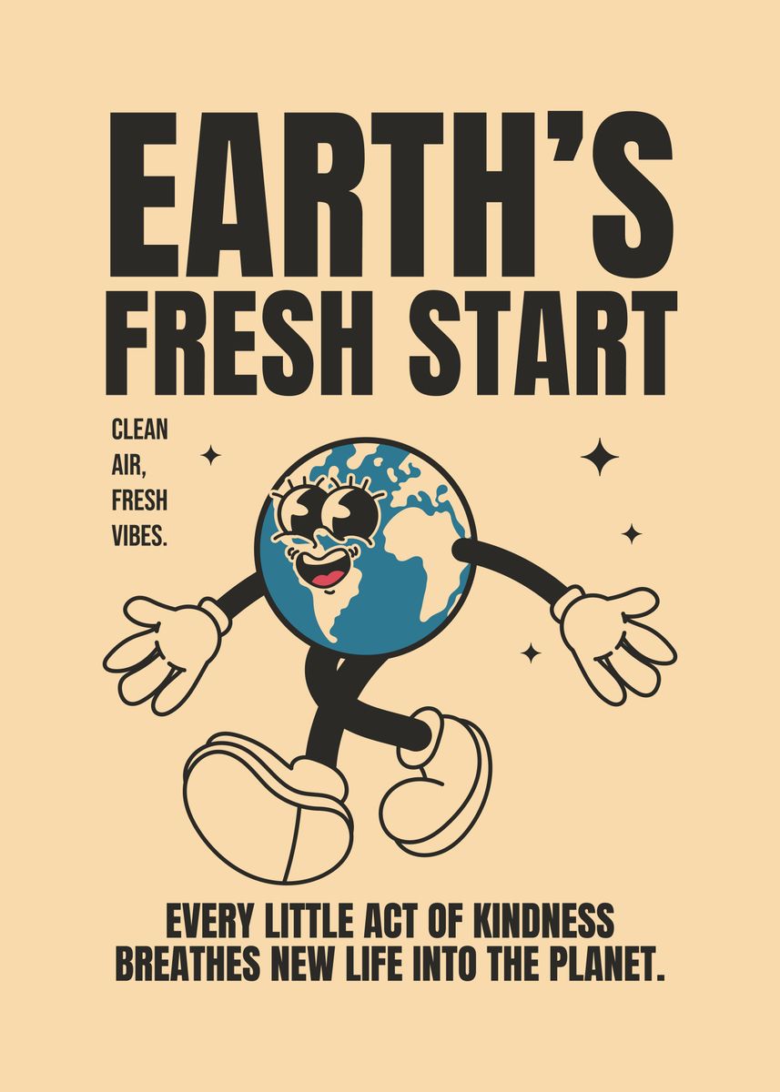 'Earth's Fresh Start' Poster, picture, metal print, paint by taofik ...