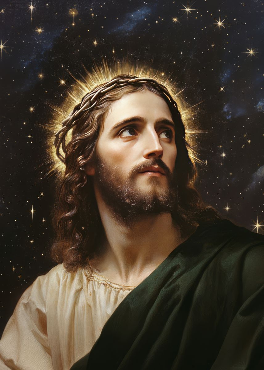 'Jesus Christ Portrait' Poster, picture, metal print, paint by Tollaru ...