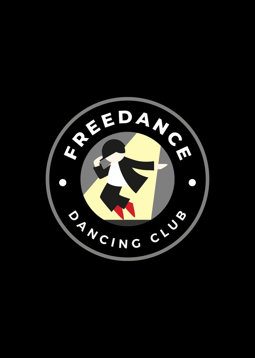 'Freedance Dancing Club Logo' Poster, picture, metal print, paint by ...