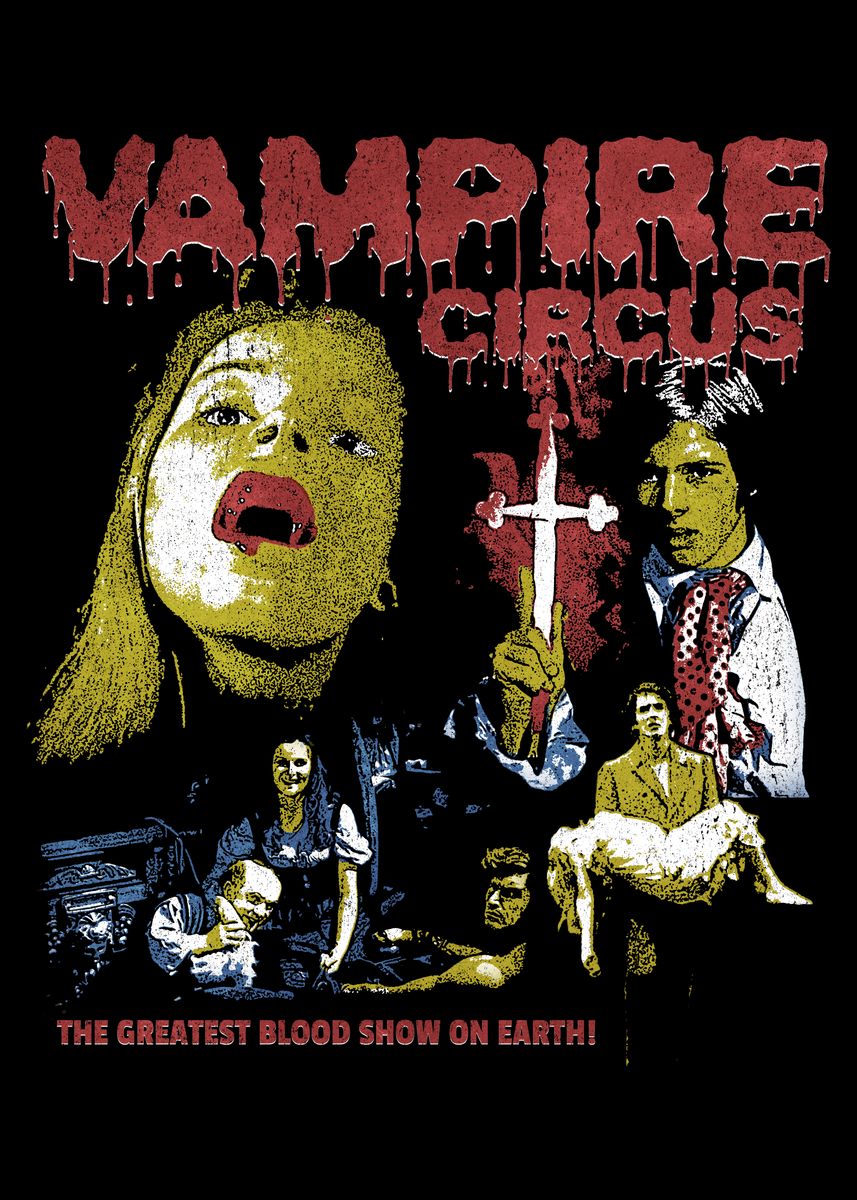'Vampire Circus Horror Movie Poster' Poster, picture, metal print ...