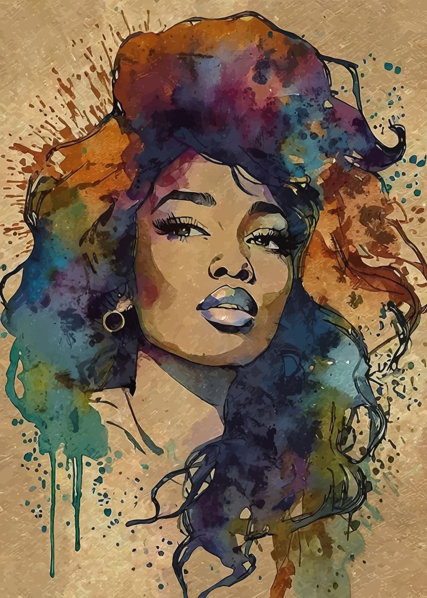 'SZA Vintage Portrait' Poster, picture, metal print, paint by DUMBROS ...