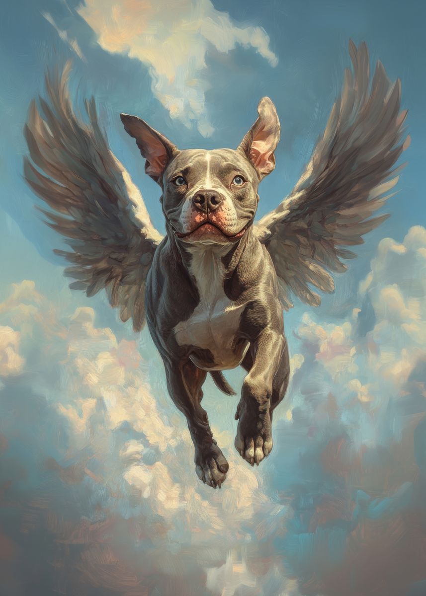 'American Staffordshire Terrier Angel | Loyal Pet Tribute | Dog with ...
