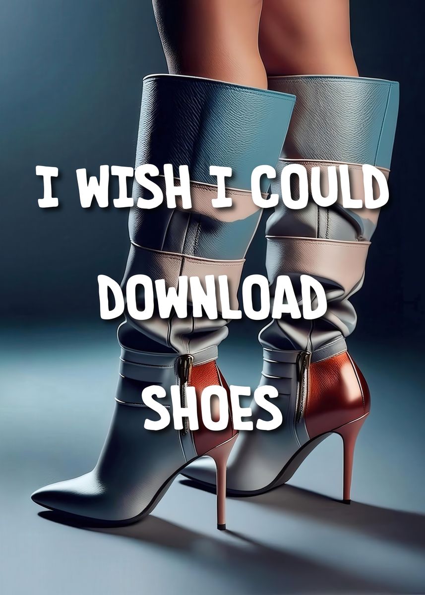 'Download Shoes' Poster, picture, metal print, paint by Ingrid Nagy ...