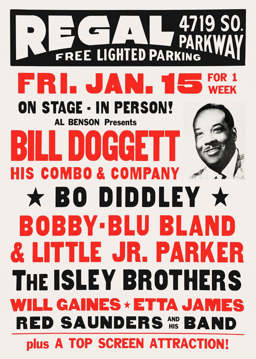 'Regal Theater Concert Poster' Poster, picture, metal print, paint by ...