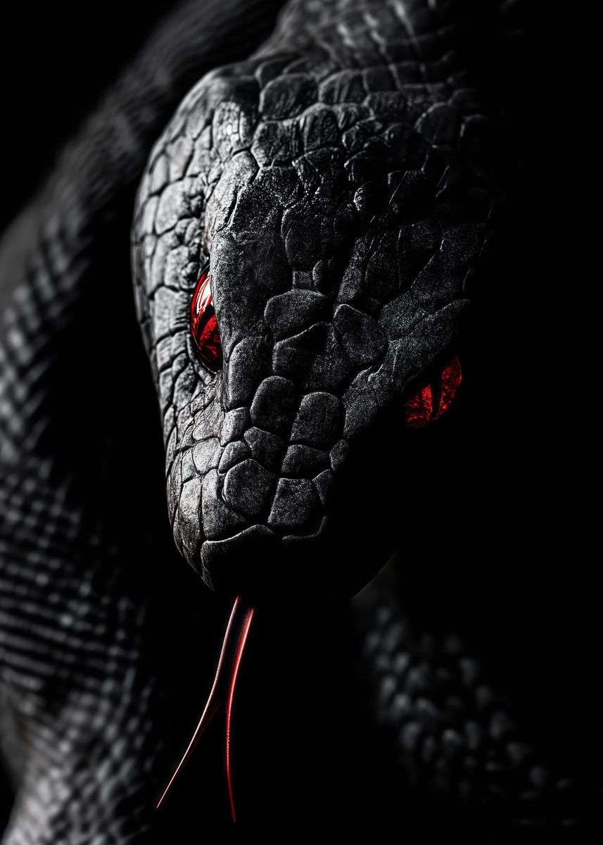 'Black Snake of death' Poster, picture, metal print, paint by Adel S ...