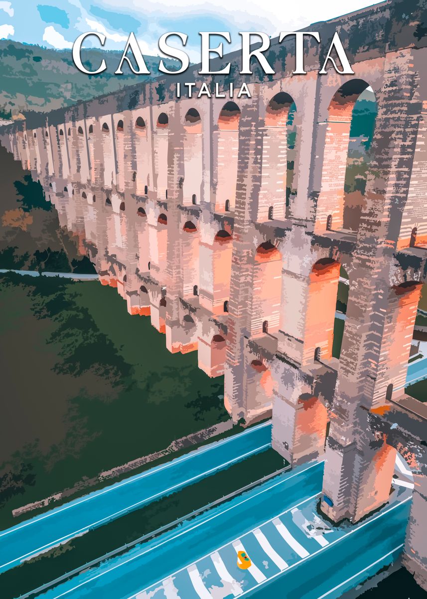 'Caserta Aqueduct, Italy' Poster, picture, metal print, paint by ...