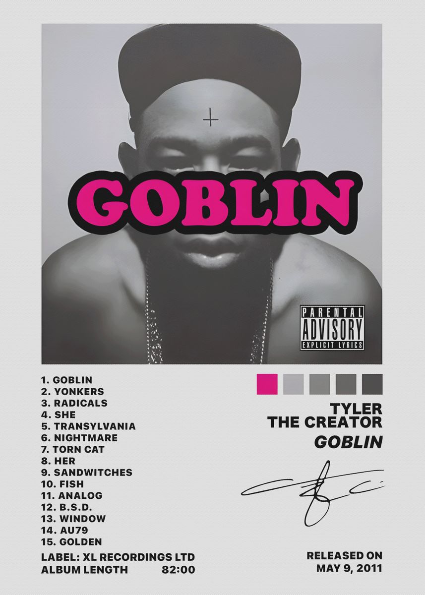'Tyler, The Creator - Goblin Album Cover' Poster, picture, metal print ...