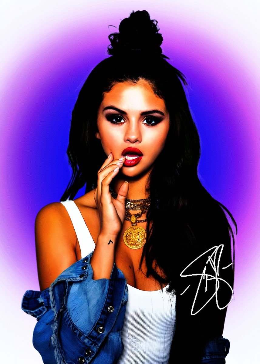 'Selena Gomez ' Poster, picture, metal print, paint by Rose Art | Displate