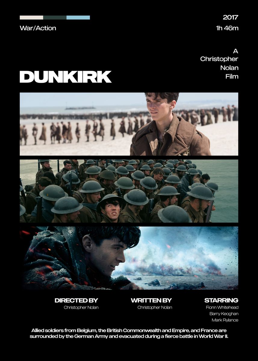 'Dunkirk Movie Poster' Poster, picture, metal print, paint by ...