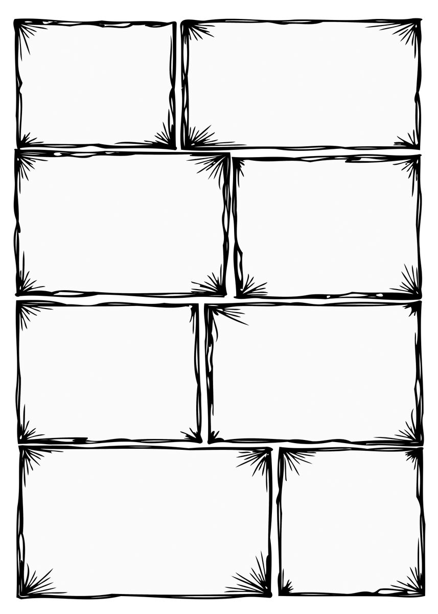 'Comic book storyboard layout spikes' Poster, picture, metal print ...