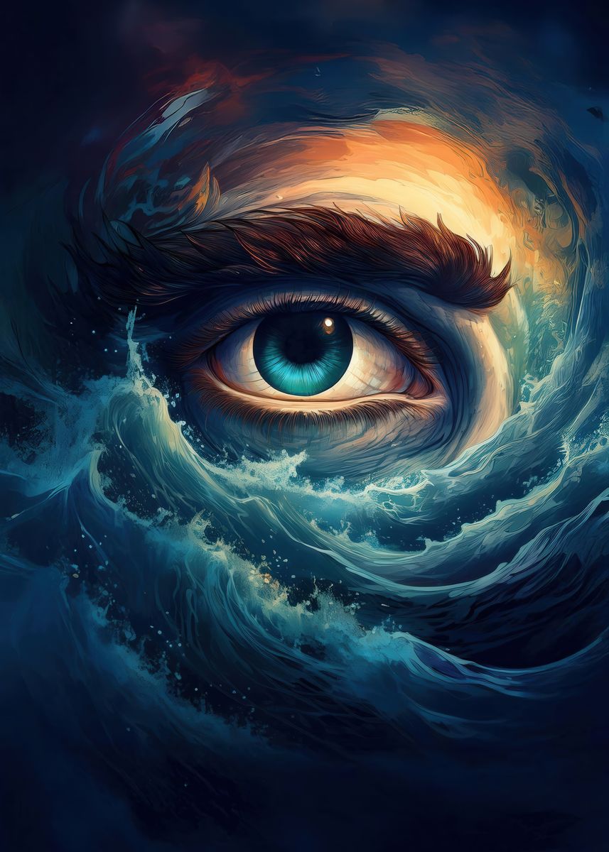 'Eye of the Storm' Poster, picture, metal print, paint by Ingrid Nagy ...