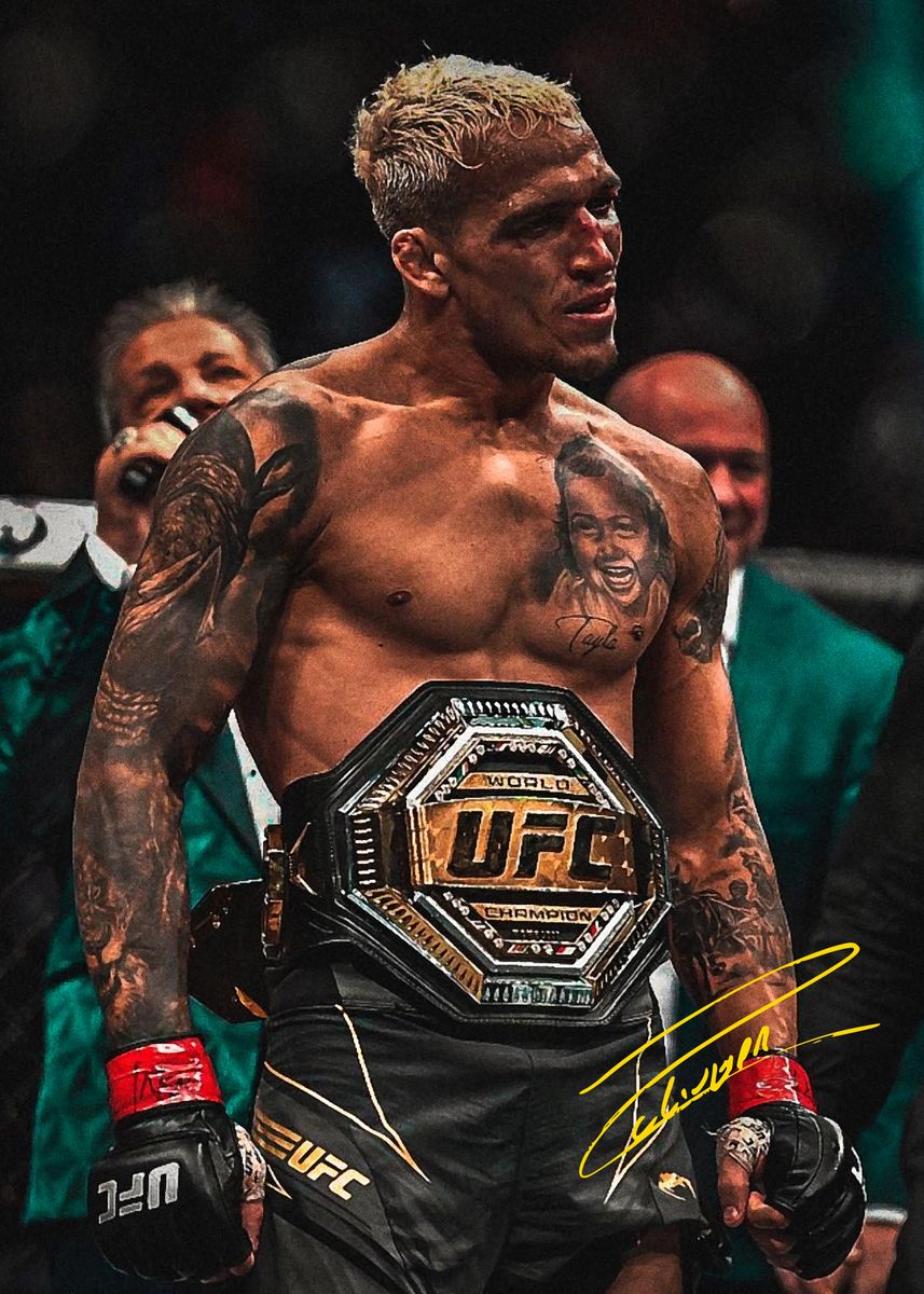 'Charles Oliveira' Poster, picture, metal print, paint by SA KE | Displate