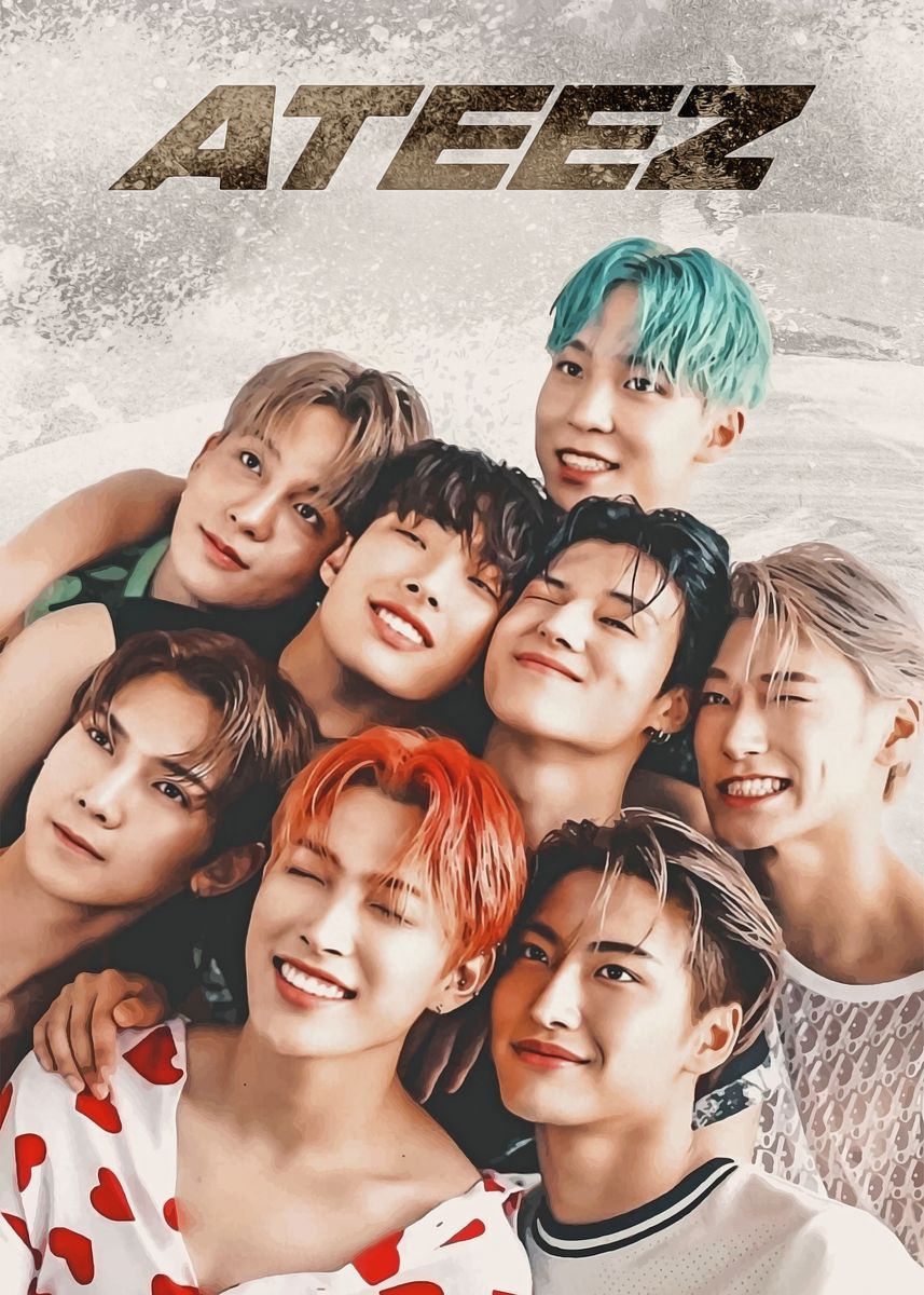 'ATEEZ' Poster, picture, metal print, paint by Micho Abstract | Displate