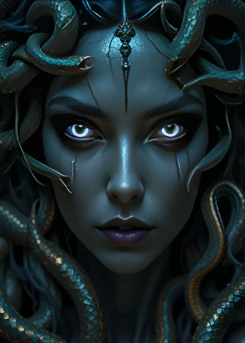 'Medusa Portrait' Poster, picture, metal print, paint by naka toya ...