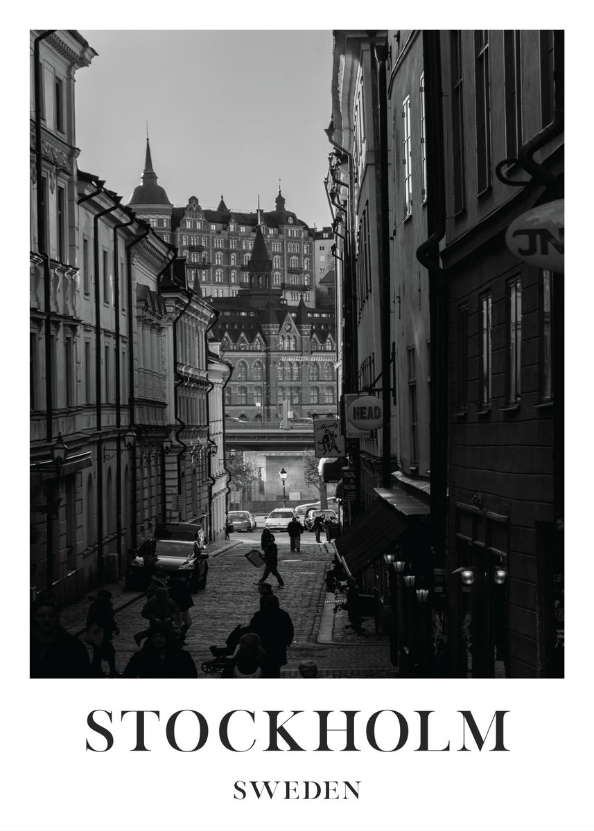 'Stockholm Street View' Poster, picture, metal print, paint by ...