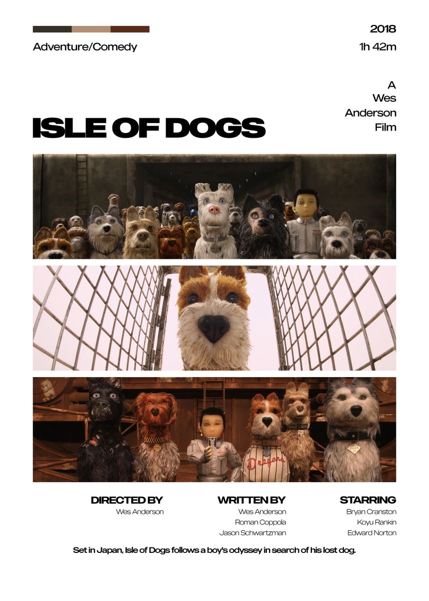 'Isle of Dogs Movie Poster' Poster, picture, metal print, paint by ...