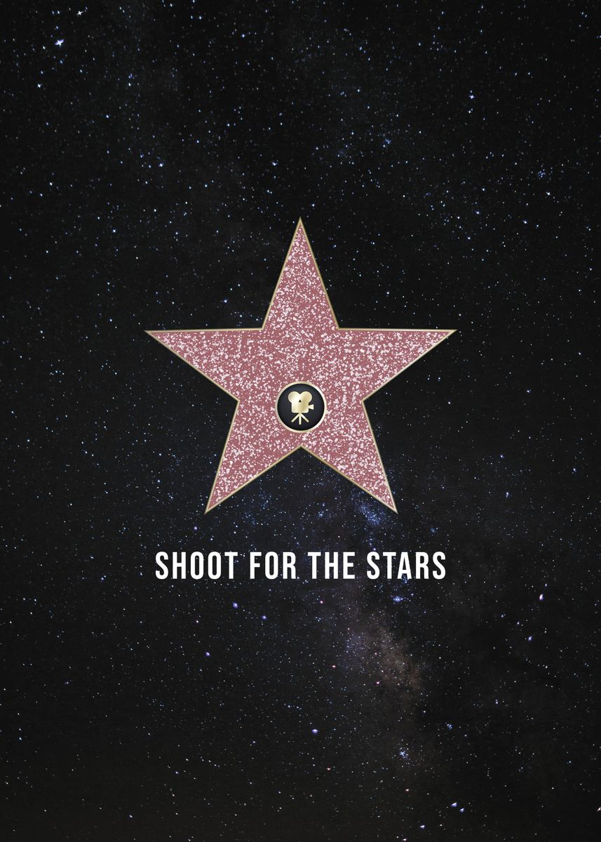 'Shoot for the Stars' Poster, picture, metal print, paint by Five ...