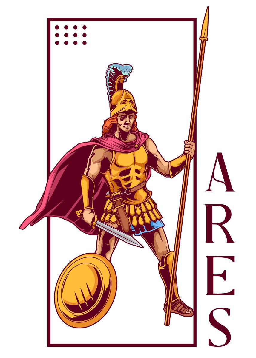 'Ares, Greek God of War' Poster, picture, metal print, paint by ...