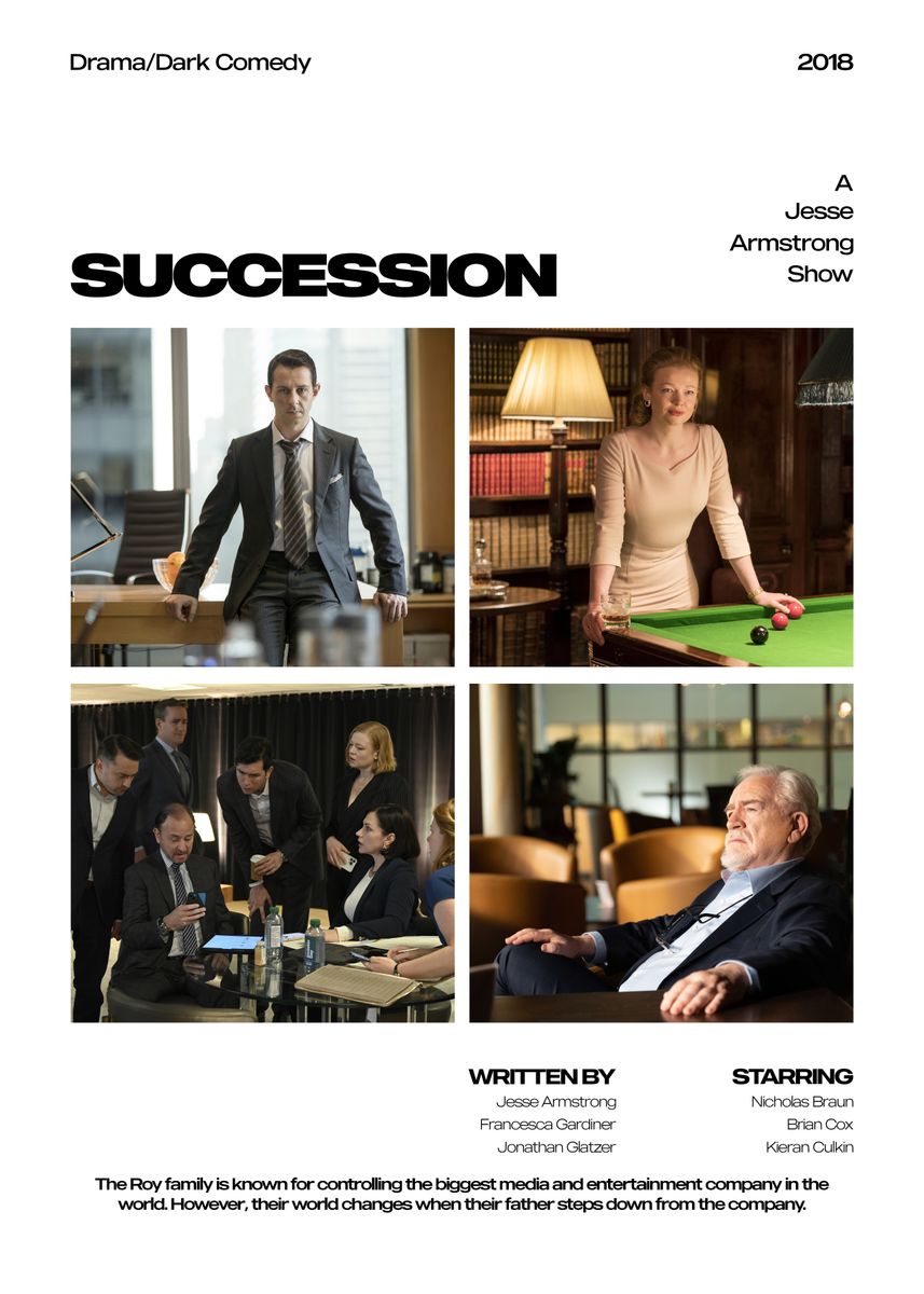 'Succession TV Show Poster' Poster, picture, metal print, paint by ...