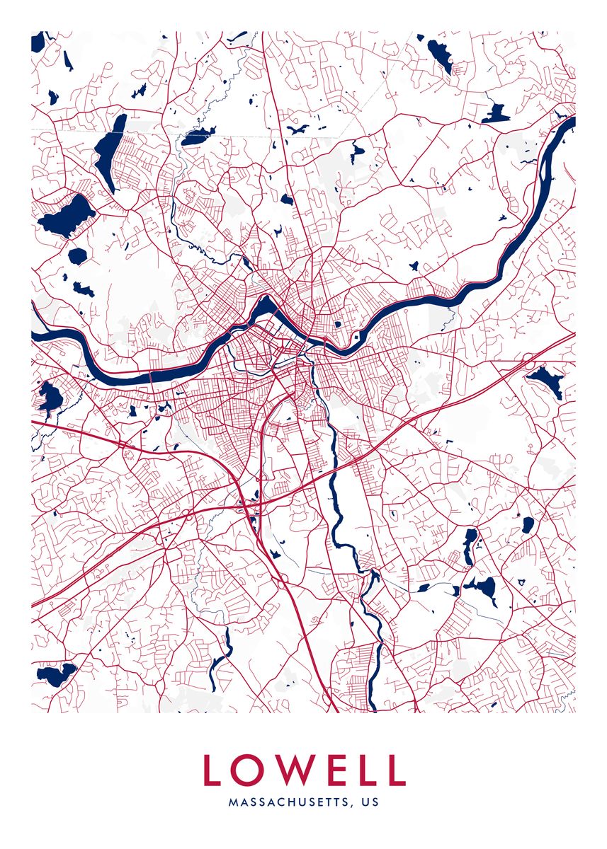 'Lowell, Massachusetts' Poster, picture, metal print, paint by Andi ...