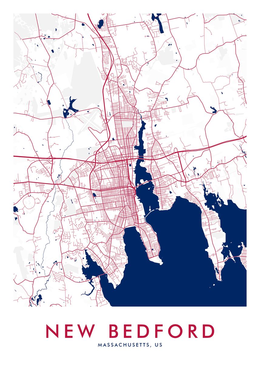'New Bedford, Massachusetts' Poster, picture, metal print, paint by ...