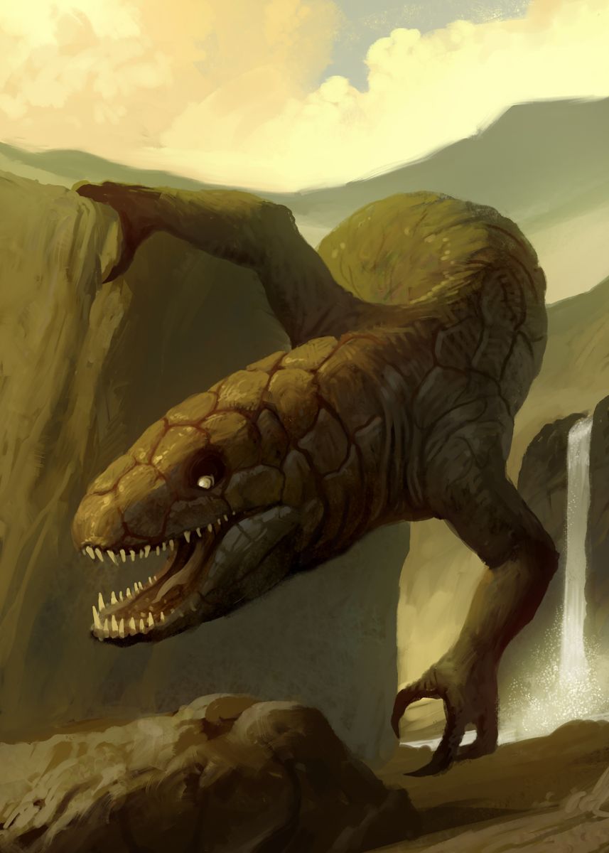 'Vritra, the Water Hoarder' Poster, picture, metal print, paint by ...